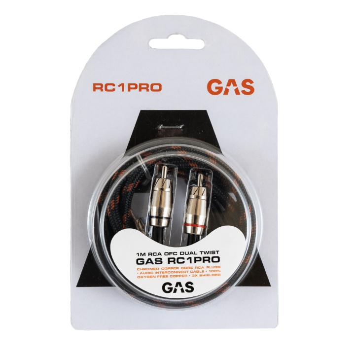 GAS RC1PRO trippelskärmad RCA-kabel, 1 meter